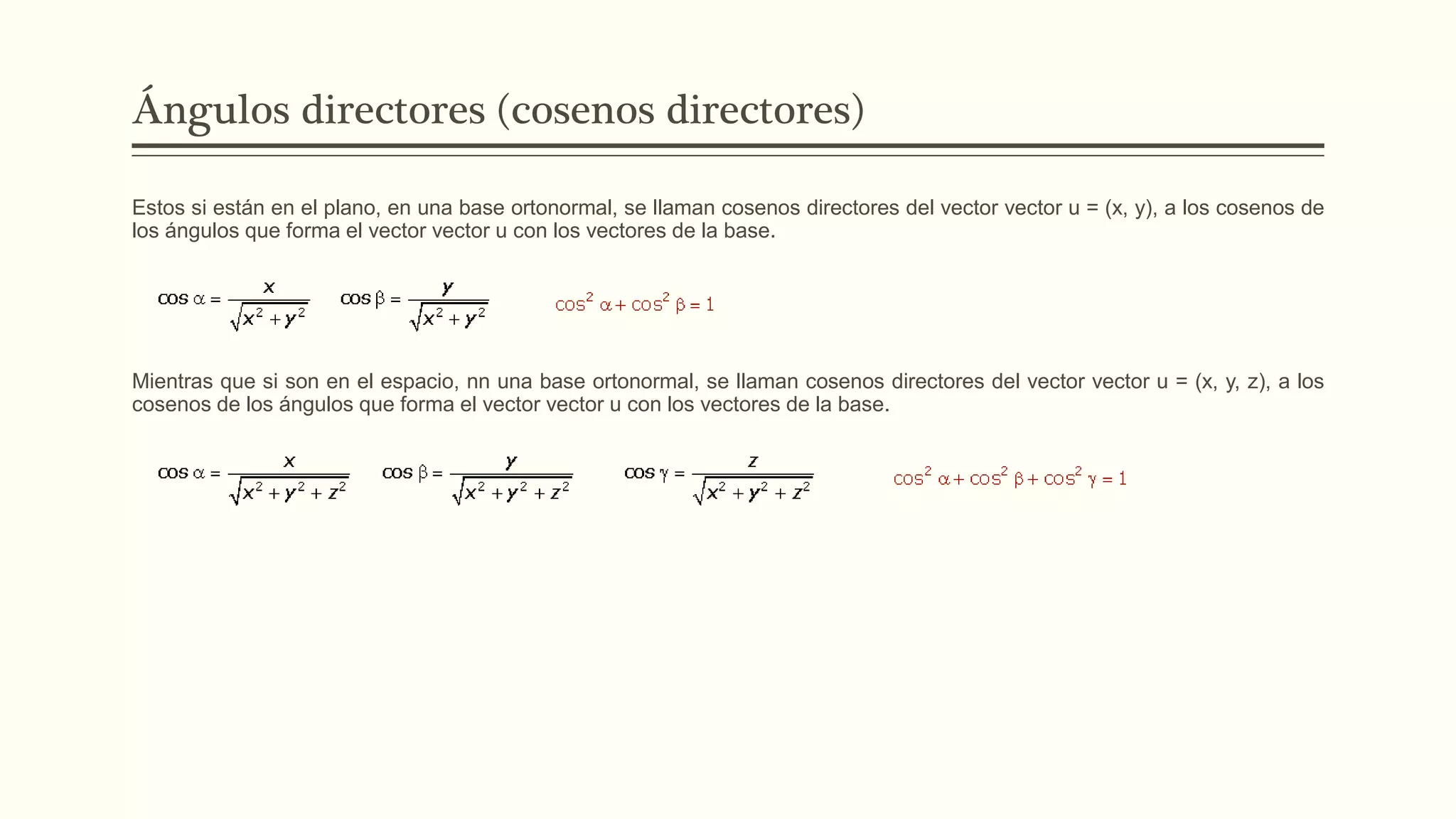 Investigación de ley de senos y cosenos, vectores, ángulos y producto ...