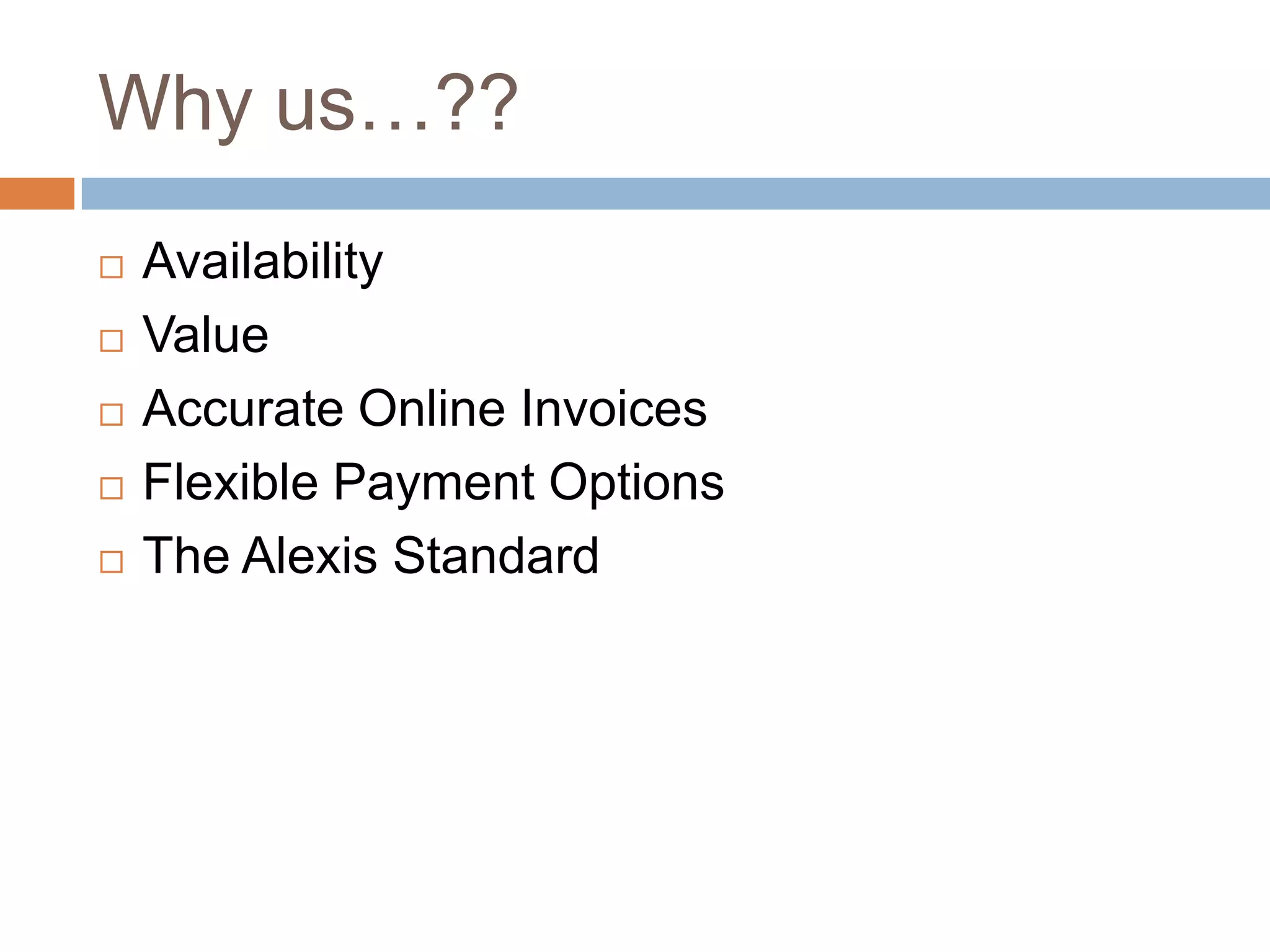Alexis limousine & sedan service | PPTX | Automotive Industry | Industries