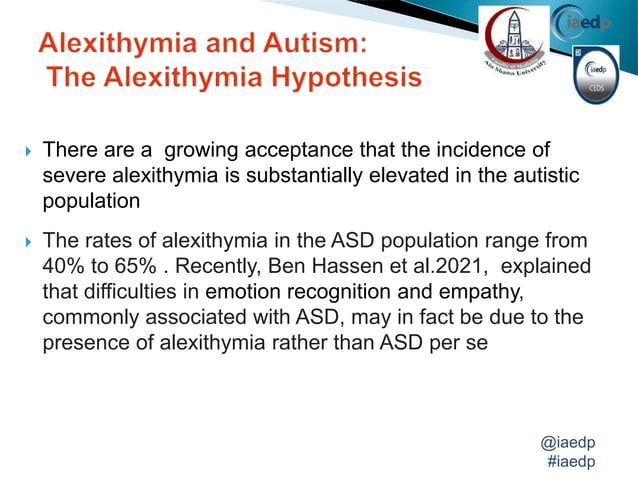 A Comprehensive Exploration of Alexithymia, Autism spectrum Disorders ...