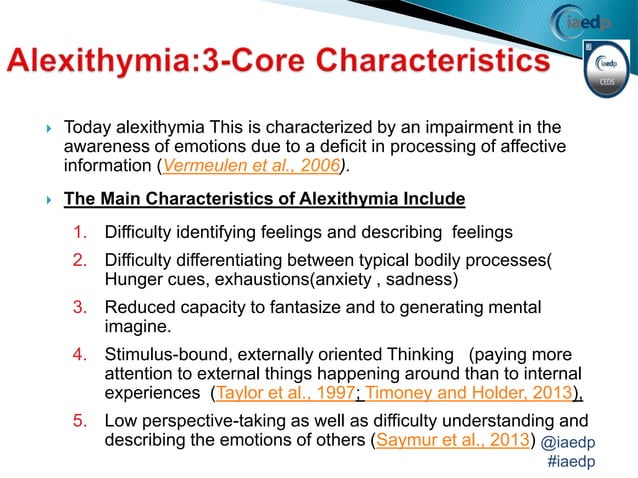 A Comprehensive Exploration of Alexithymia, Autism spectrum Disorders ...