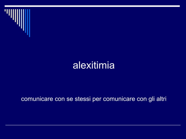 L' ALEXITIMIA | PPT