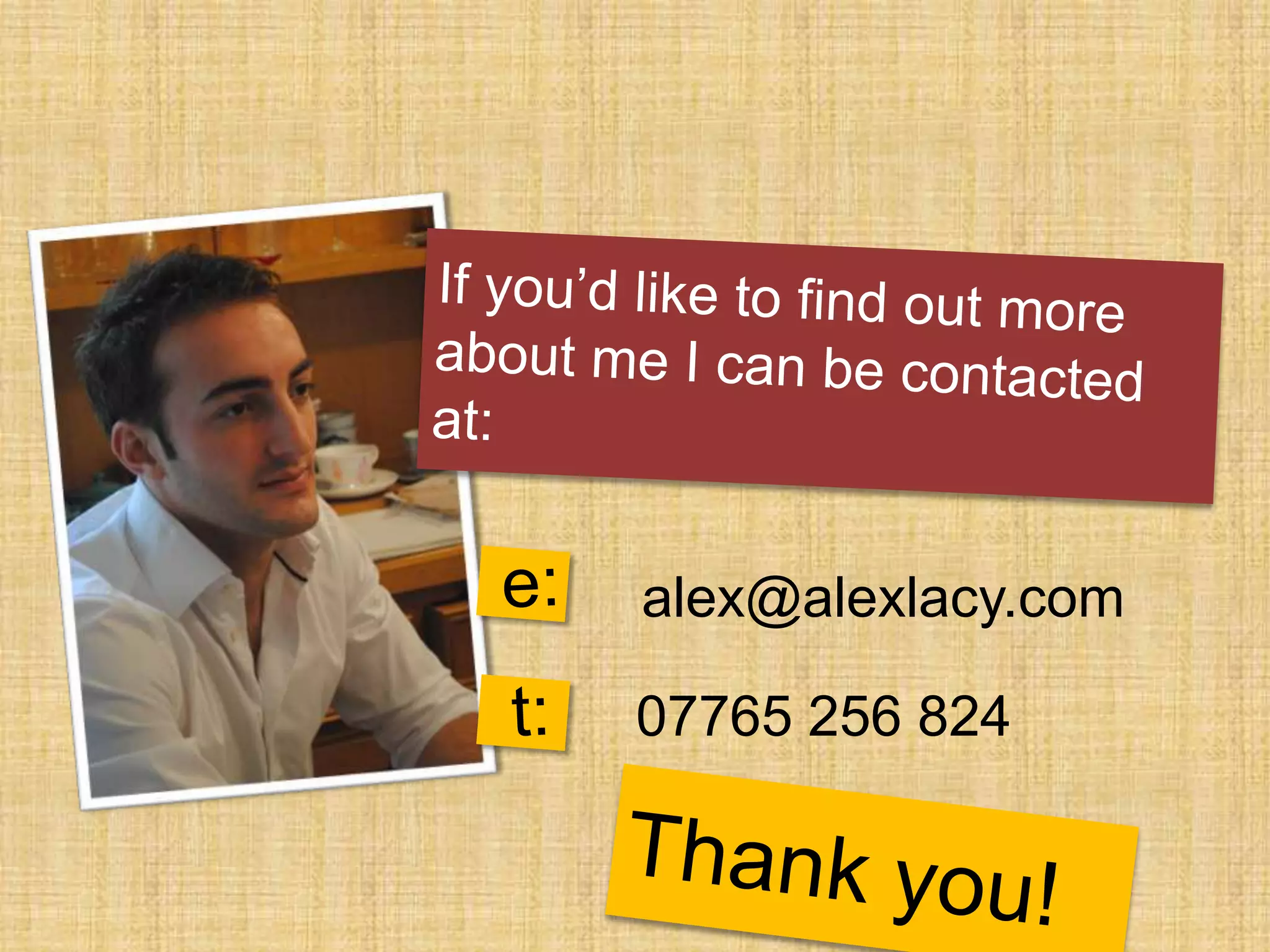 Alex Lacy: Assistant Clinical Psychologist CV | PPTX | Education
