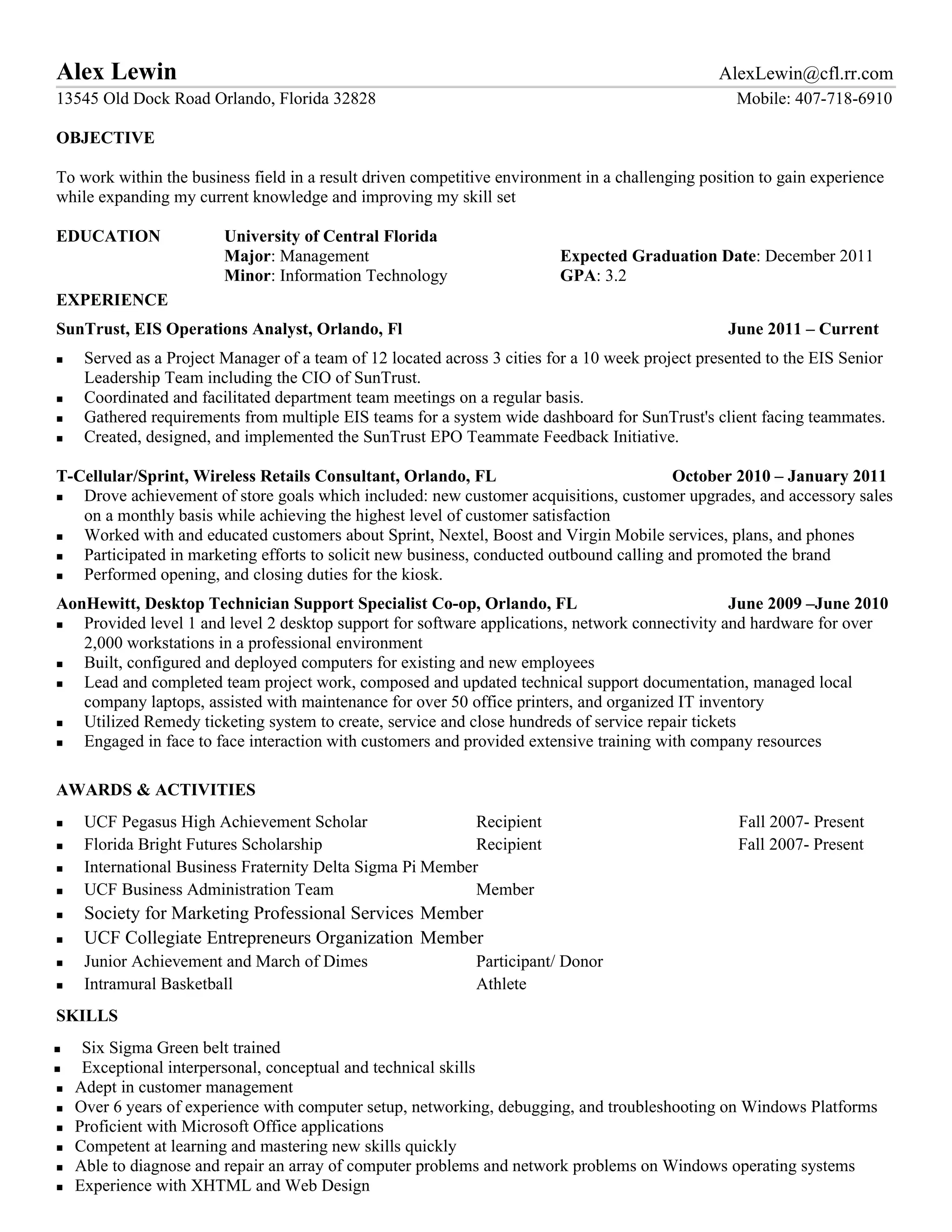 Alex Lewin Resume | DOC