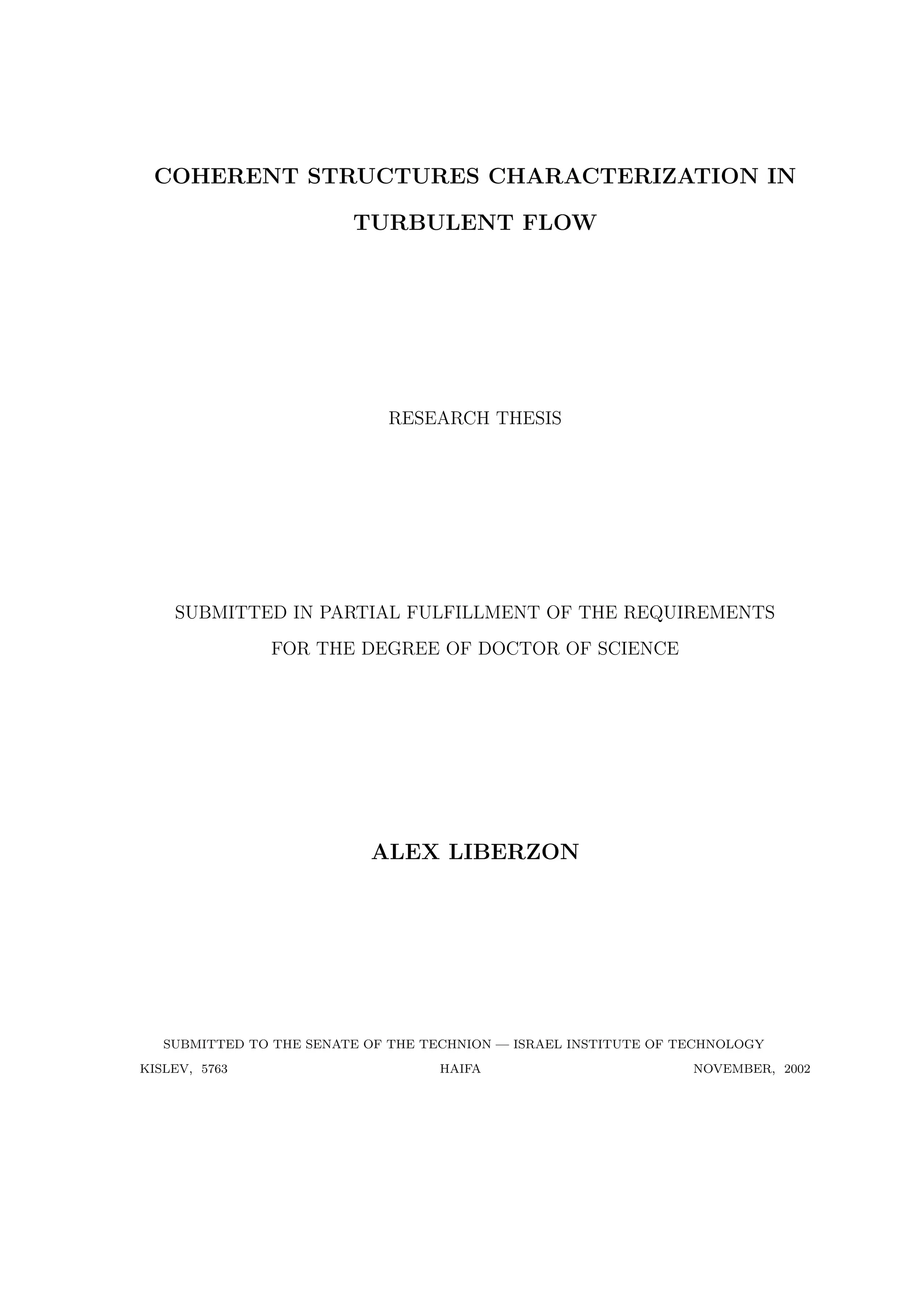 Coherent structures characterization in turbulent flow | PDF