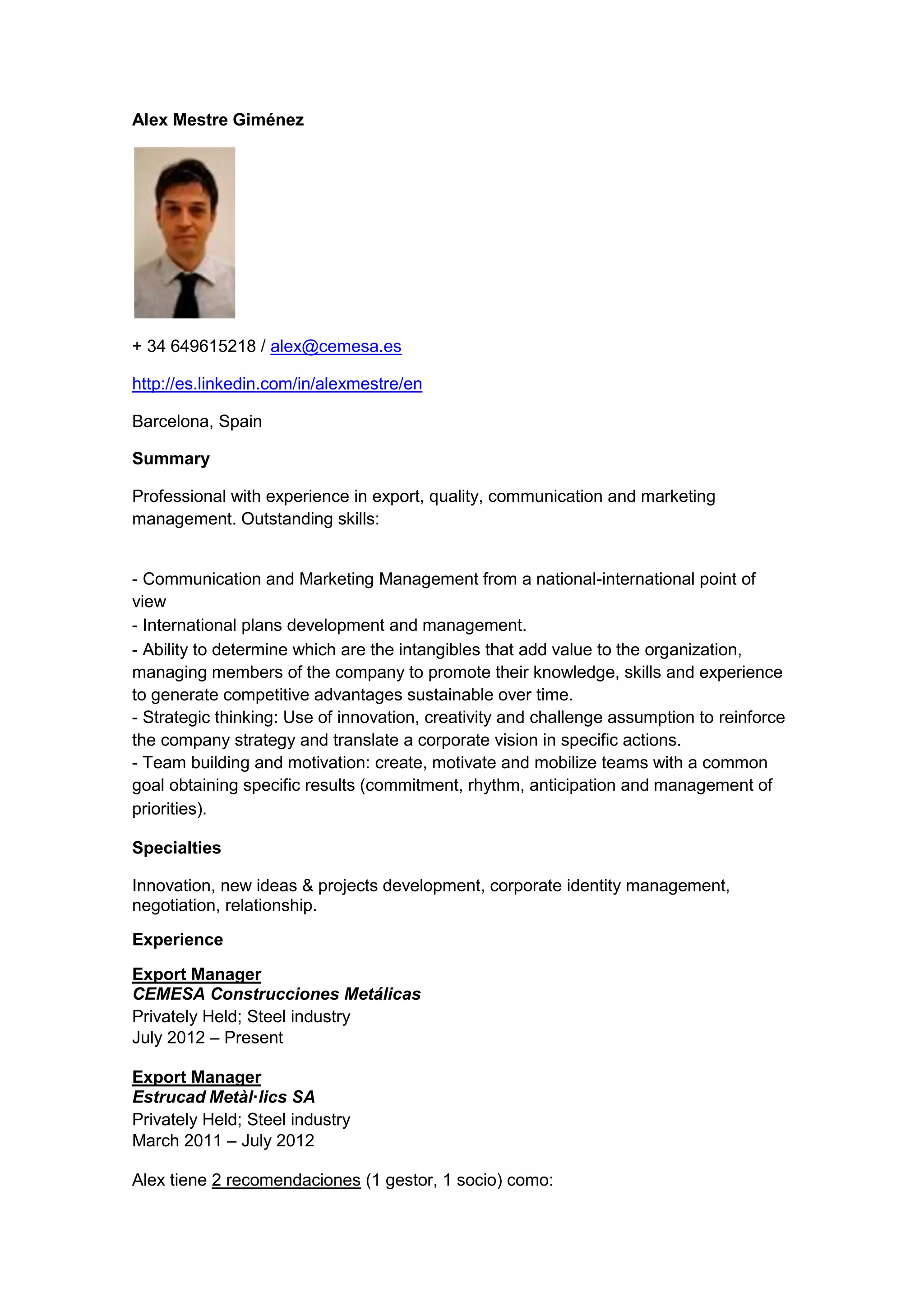 Alex Mestre ENG | PDF