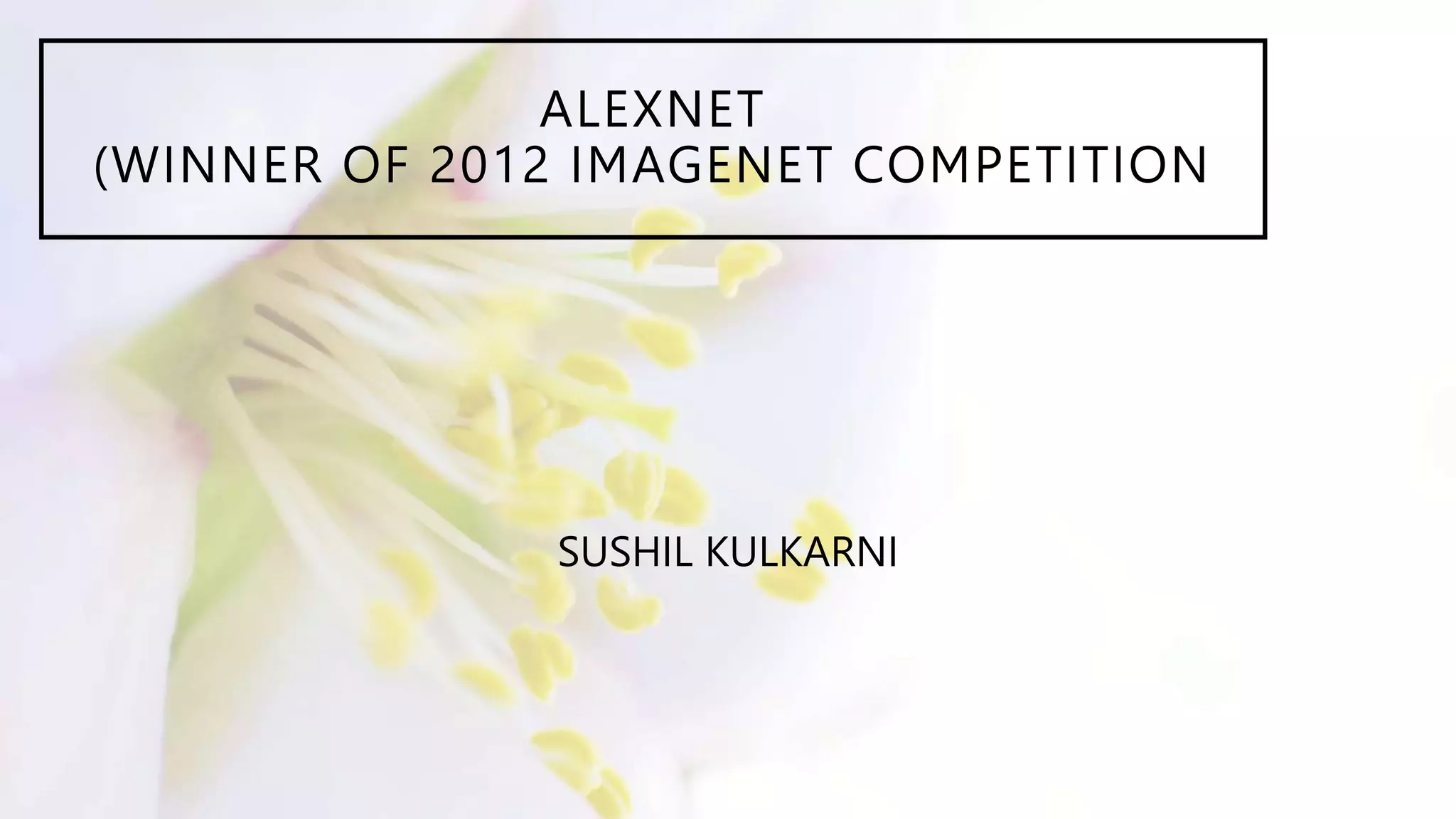 AlexNet Architecture Explained | PPT