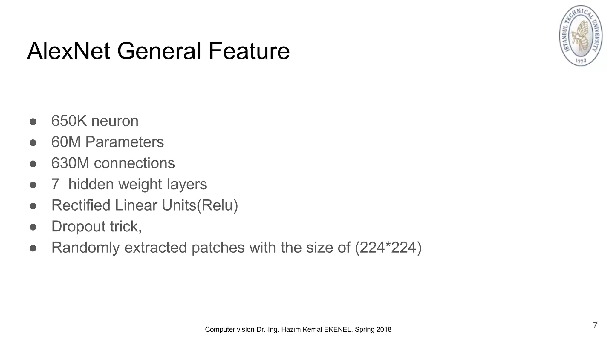 AlexNet(ImageNet Classification with Deep Convolutional Neural Networks) | PPTX