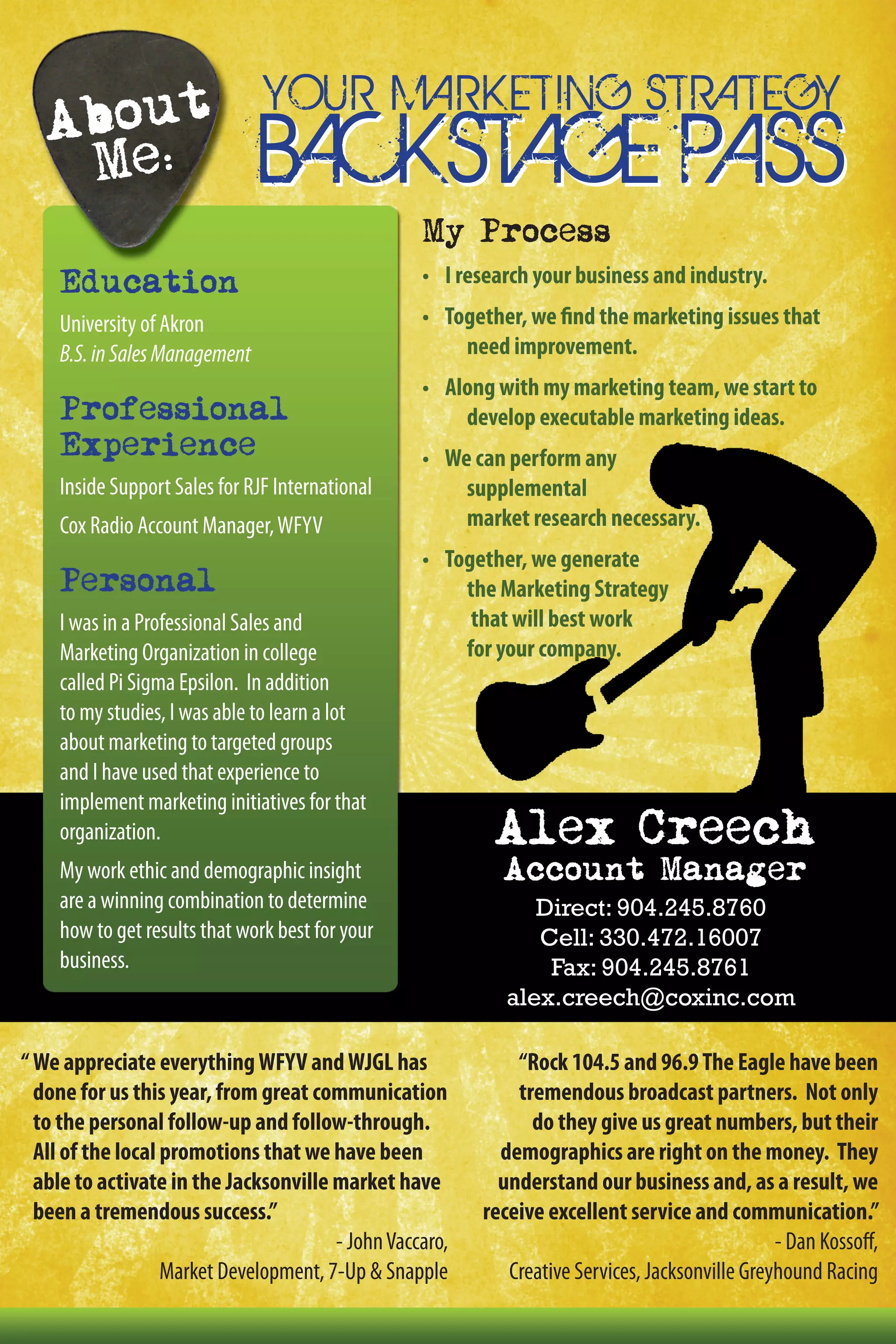 Alex Personal Marketing Resume | PDF