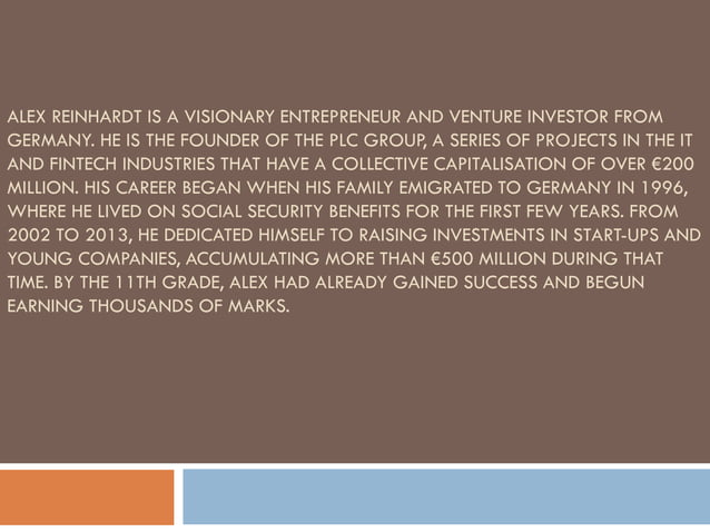 Alex Reinhardt | PPT