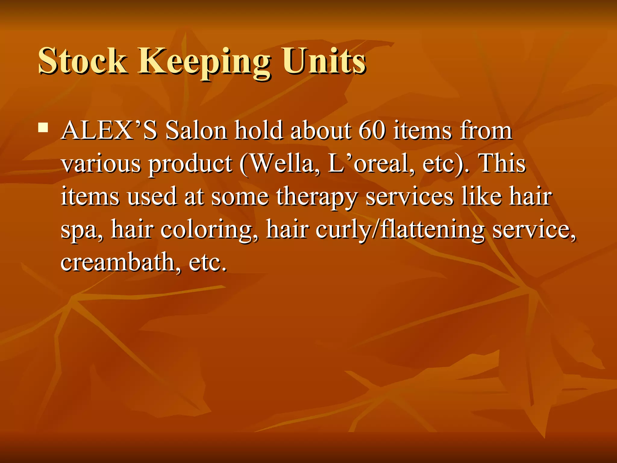 ALEX'S Hair Salon Strategy Analysis | PPT