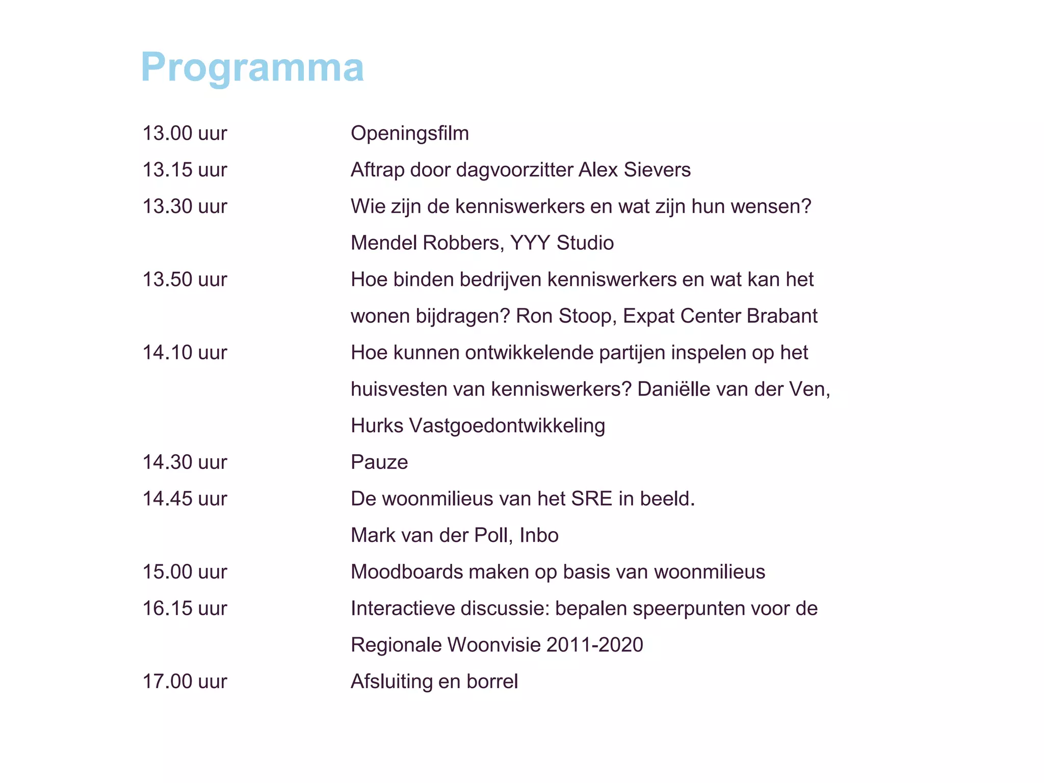 SRE Woonvisie - Expertmeeting 1: Alex Sievers (Inbo) | PPTX