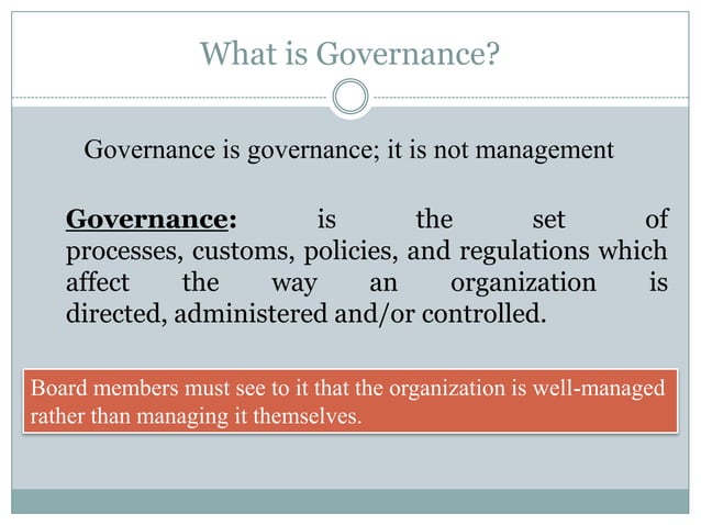Alex silva the importance of good governance - corporate governance in ...