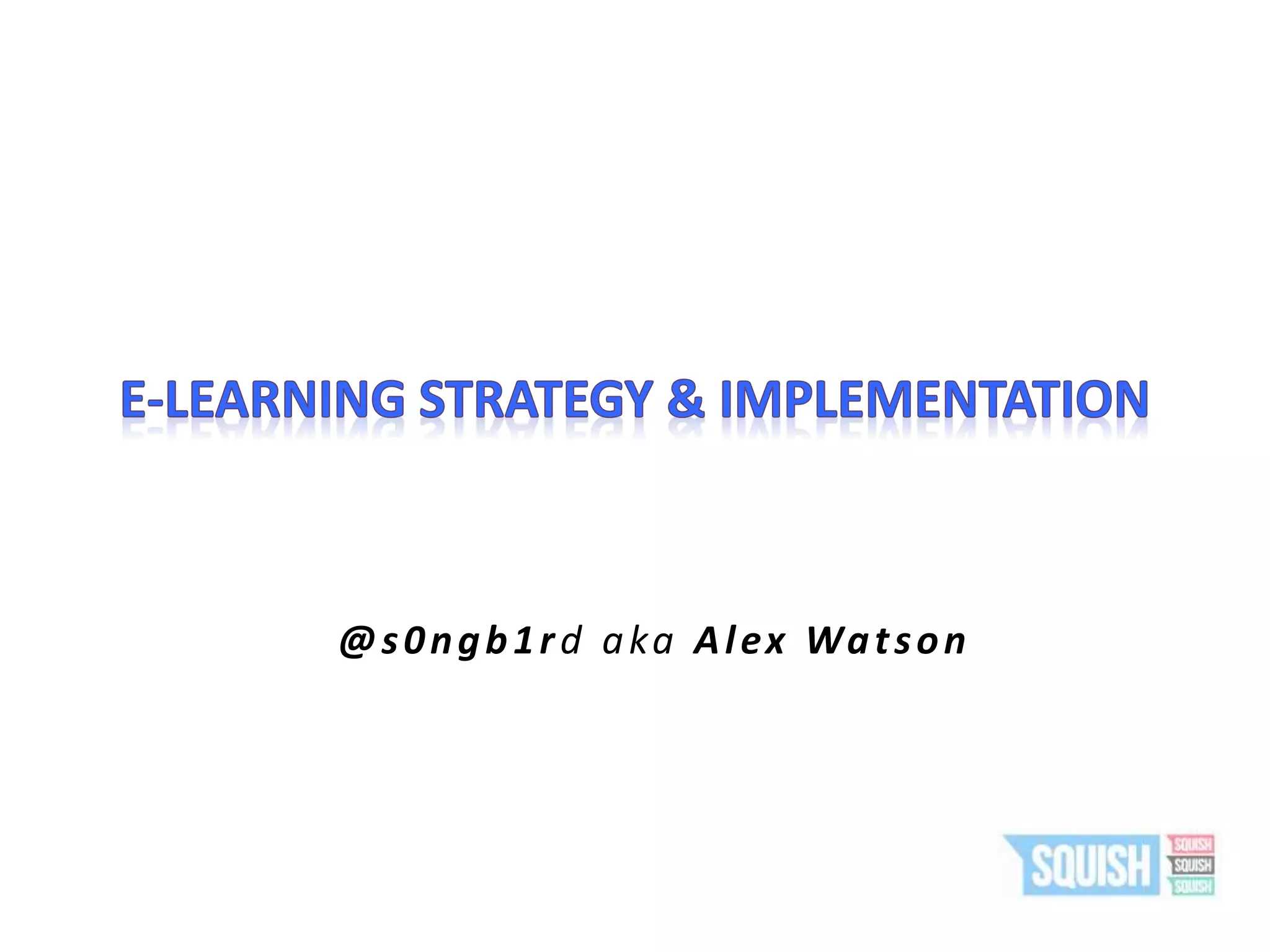 E-Learning Strategy & Implementation | PPT