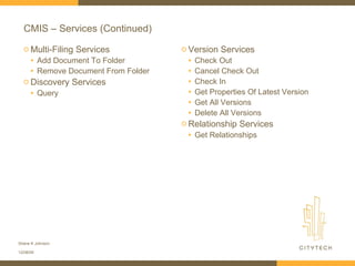 Alfresco Tech Talk - CMIS | ODP