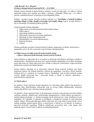 Alfa revizija izveštaj o transparentnosti 2014 | PDF