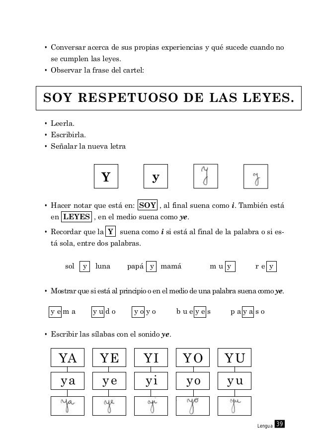 Palabras Con La Letra Ya Ye Yi Yo Yu Para Niños - Actividad del Niño