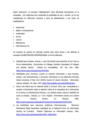 Alfabetizacion informacional | PDF