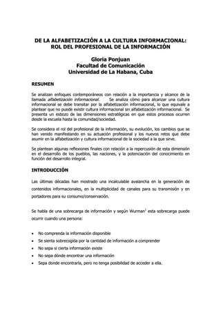 Alfabetizacion informacional | PDF