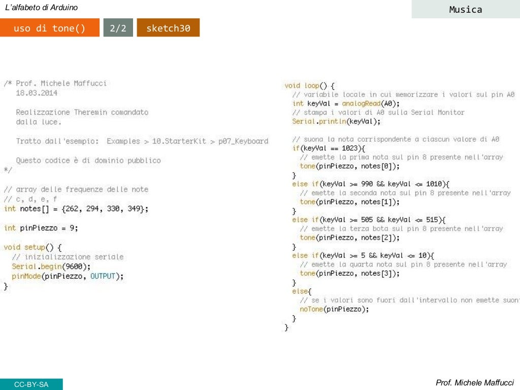 Alfabeto di Arduino - lezione 3