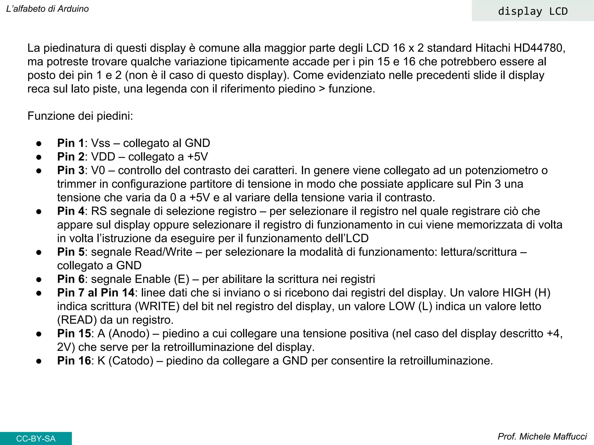 Alfabeto di arduino - lezione 4 | PDF