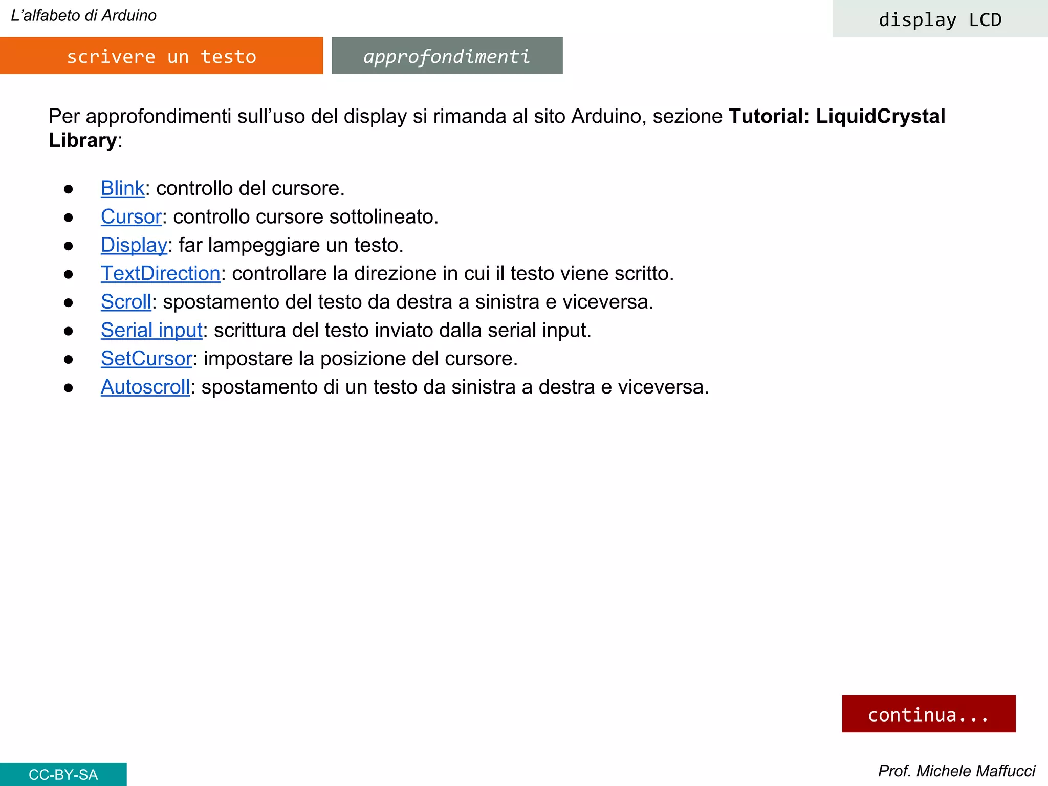 Alfabeto di arduino - lezione 4 | PDF