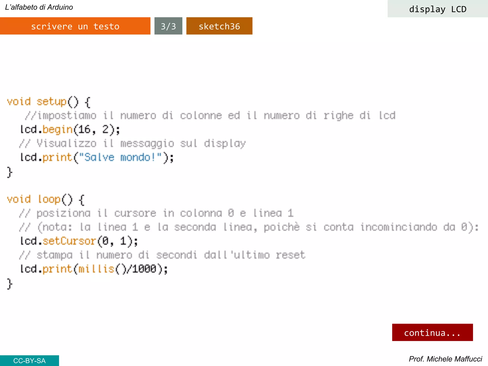 Alfabeto di arduino - lezione 4