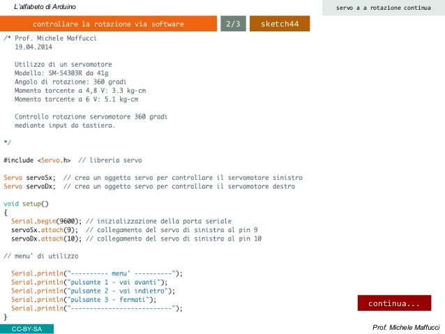 Alfabeto di Arduino - lezione 6