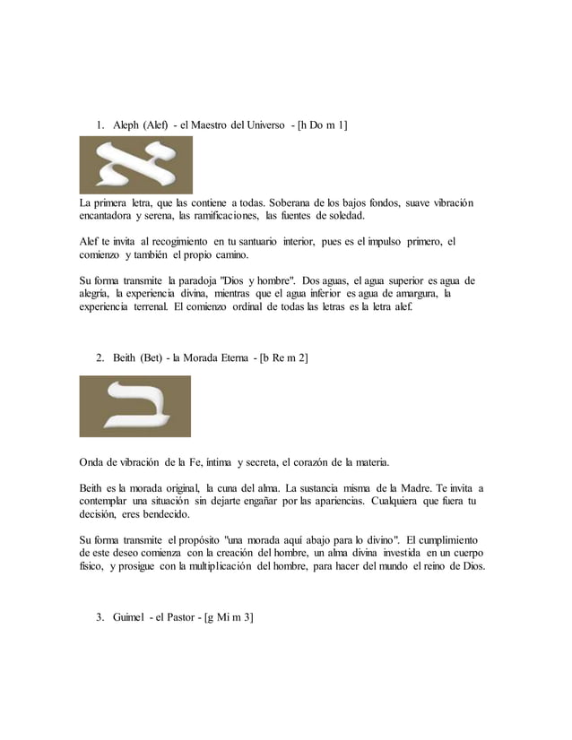 Alfabeto hebreo significado | DOCX