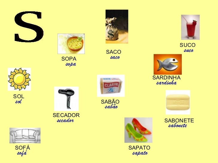 Alfabeto letras objetos