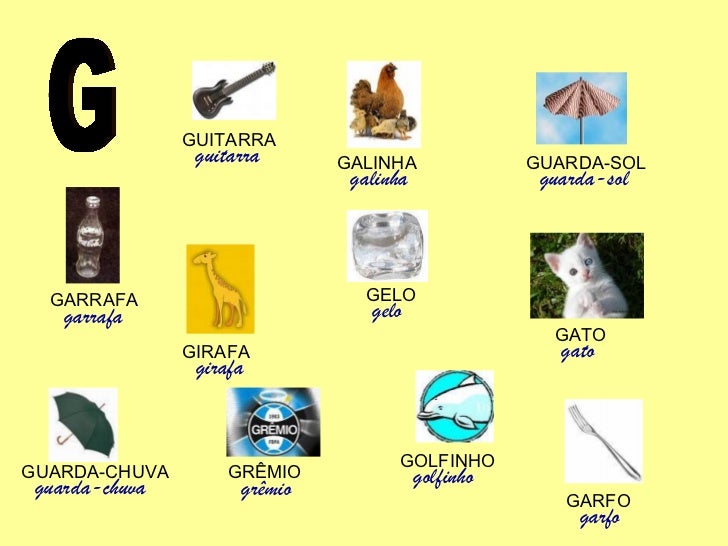 Objetos con letra g - Imagui