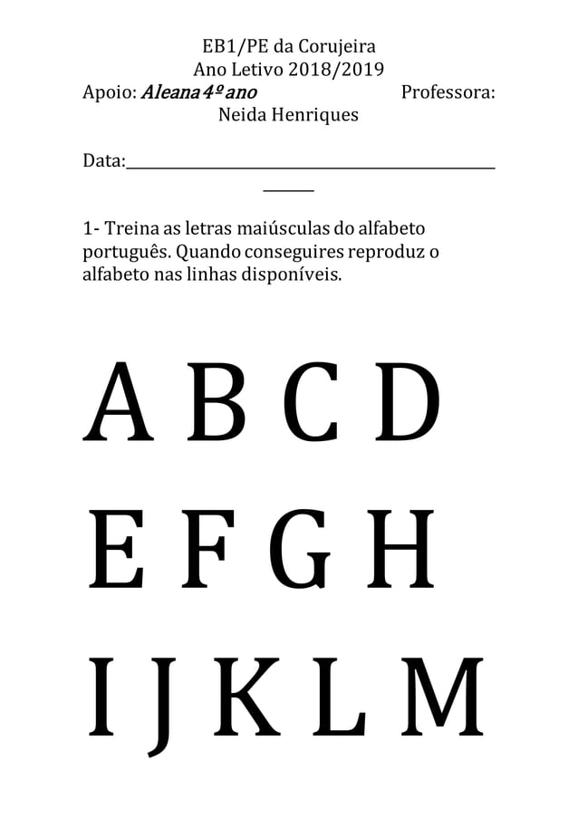 Alfabeto manuscrito | DOCX