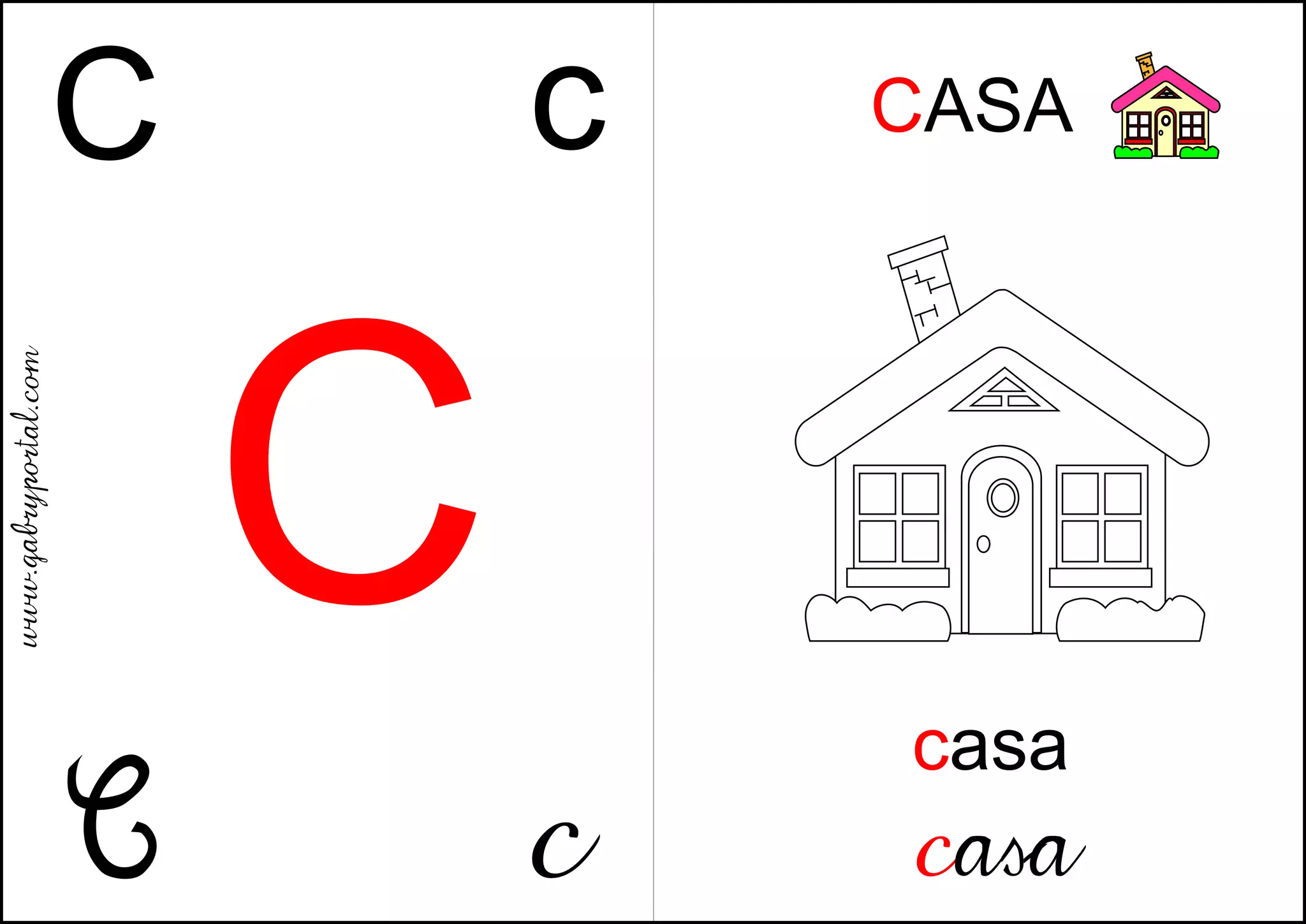 Alfabeto Murale Lettera C Casa | PDF