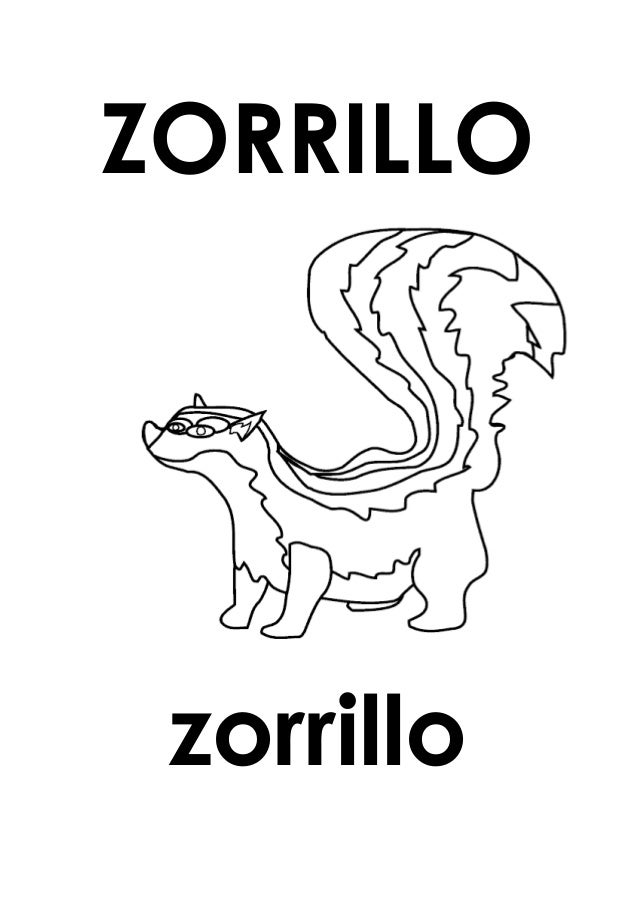 Zorrillo En Portugues Alfabeto para colorear