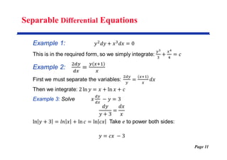 First Order Differential Equations | PDF