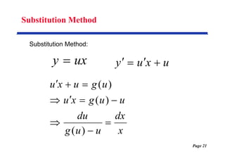 First Order Differential Equations | PDF