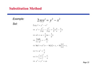 First Order Differential Equations | PDF