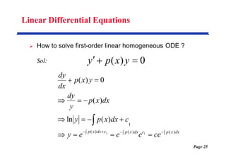 First Order Differential Equations | PPT