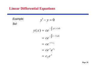 First Order Differential Equations | PPT