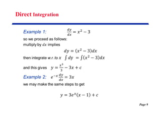 First Order Differential Equations | PDF