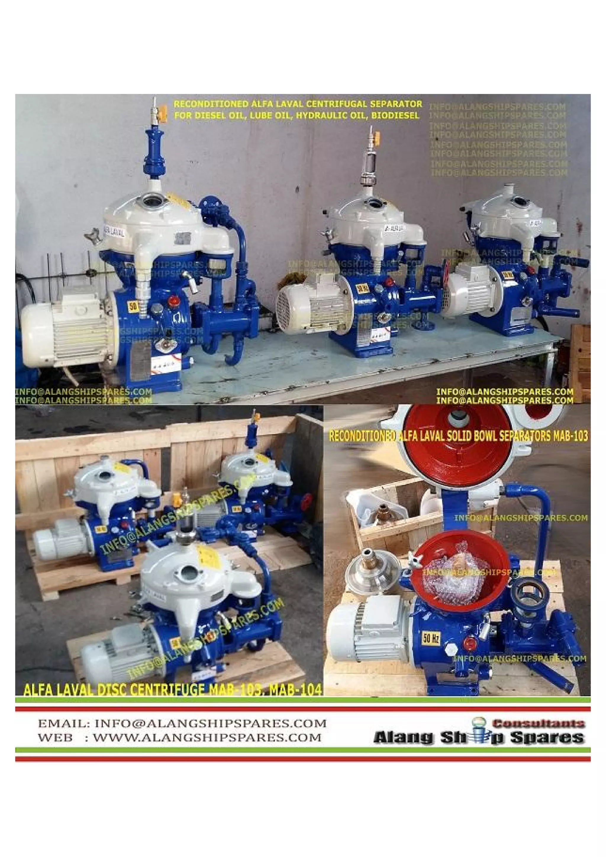 Alfa laval oil purifier, industrial centrifuge, oil purifier MAB-103 | PDF | Home Appliances ...