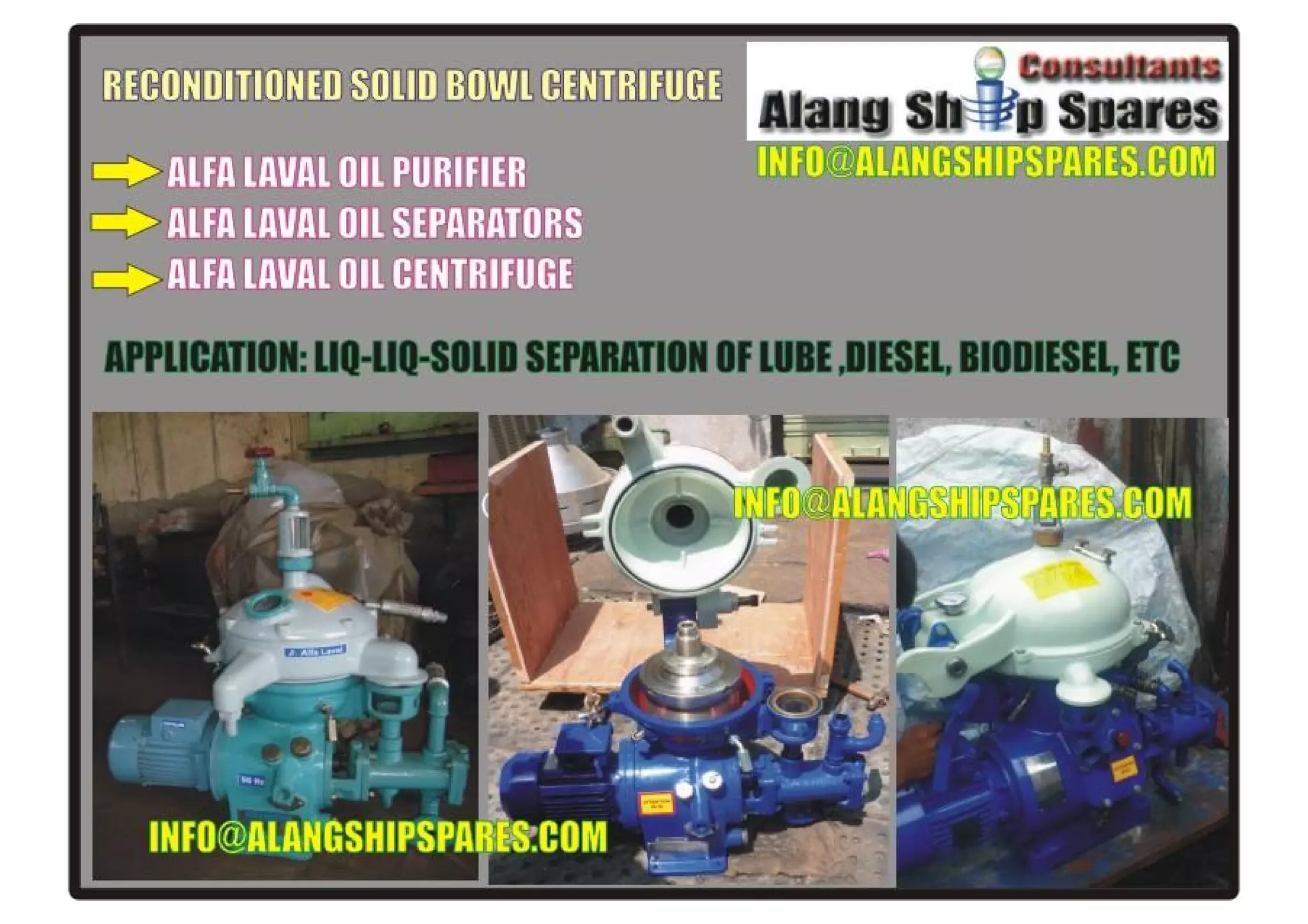 Alfa laval oil purifier, industrial centrifuge, oil purifier MAB-103 | PDF | Home Appliances ...