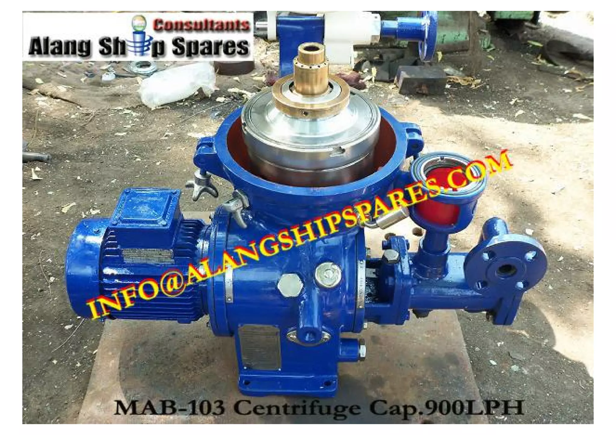 Alfa laval oil purifier, industrial centrifuge, oil purifier MAB-103 | PDF