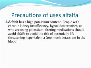 Alfalfa & hypercholesterolemia | PPT