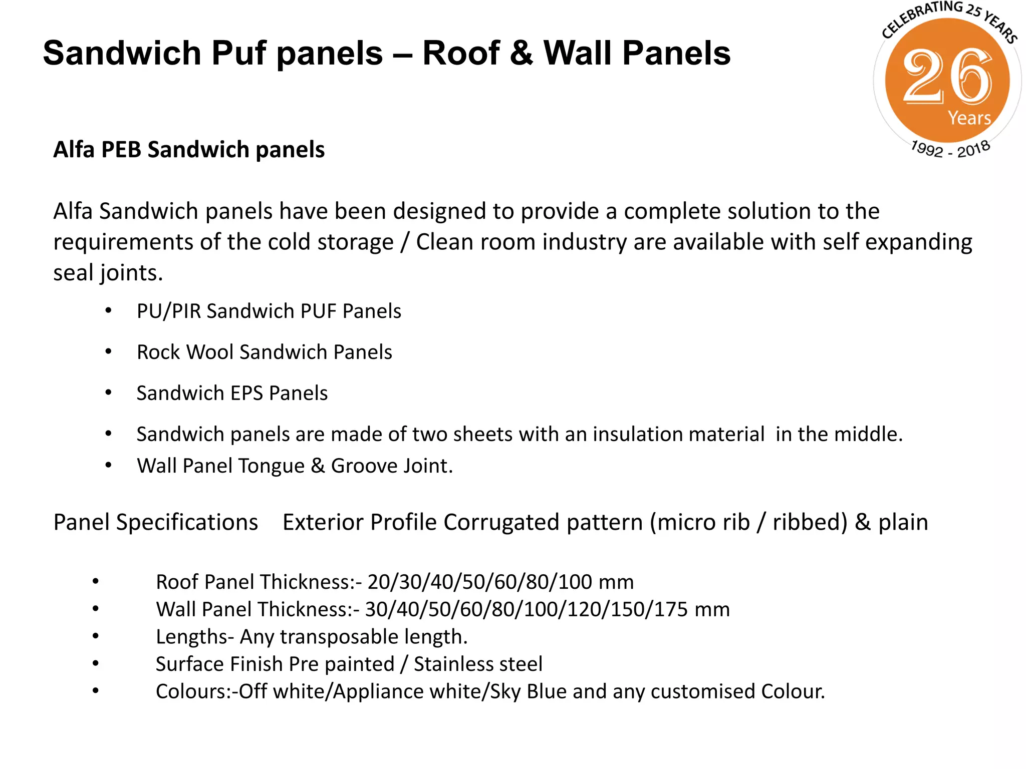 Alfa peb Limited- Sandwich PUF Panel | PDF