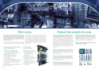 Alfa Solare Brochure Inglese X | PDF | Chemistry | Science