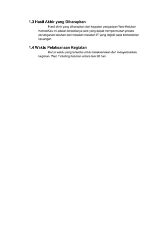 ETS MPPL-WEB TICKETING KELUHAN PADA KEMENTERIAN KEUANGAN | PDF