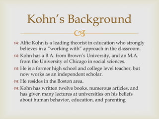 Alfie Kohn Powerpoint | PPTX