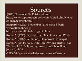 Alfie Kohn Powerpoint | PPTX