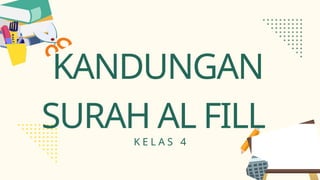 materi kelas 4 SD tentang surah Al - Fill | PPTX