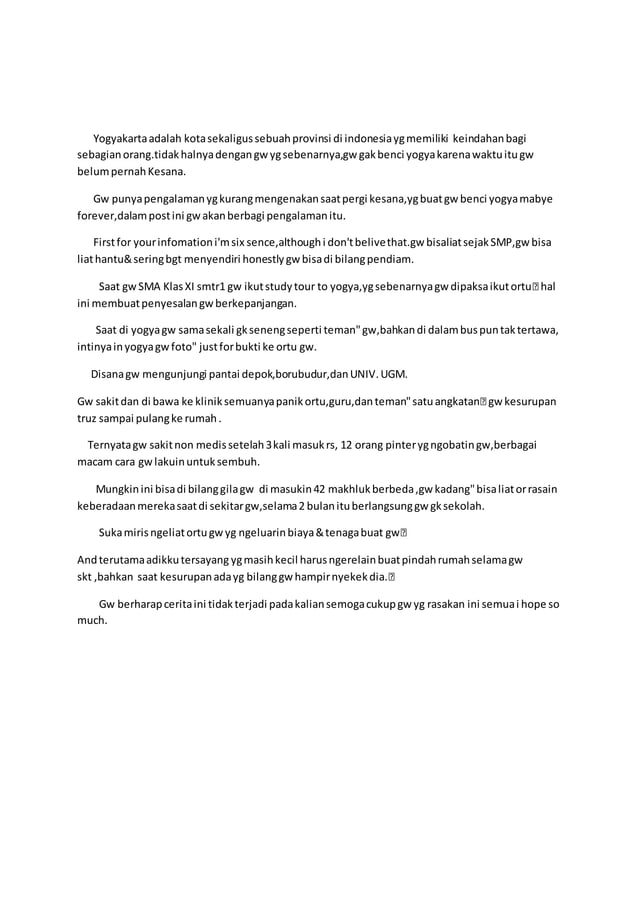 My bad experience | DOCX